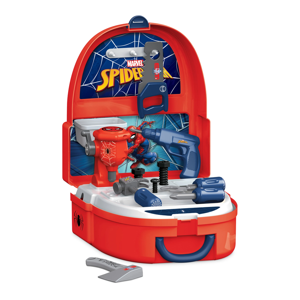 Spider-Man Handyman Backpack – 18 Piece Tool Kit – Santa Depot