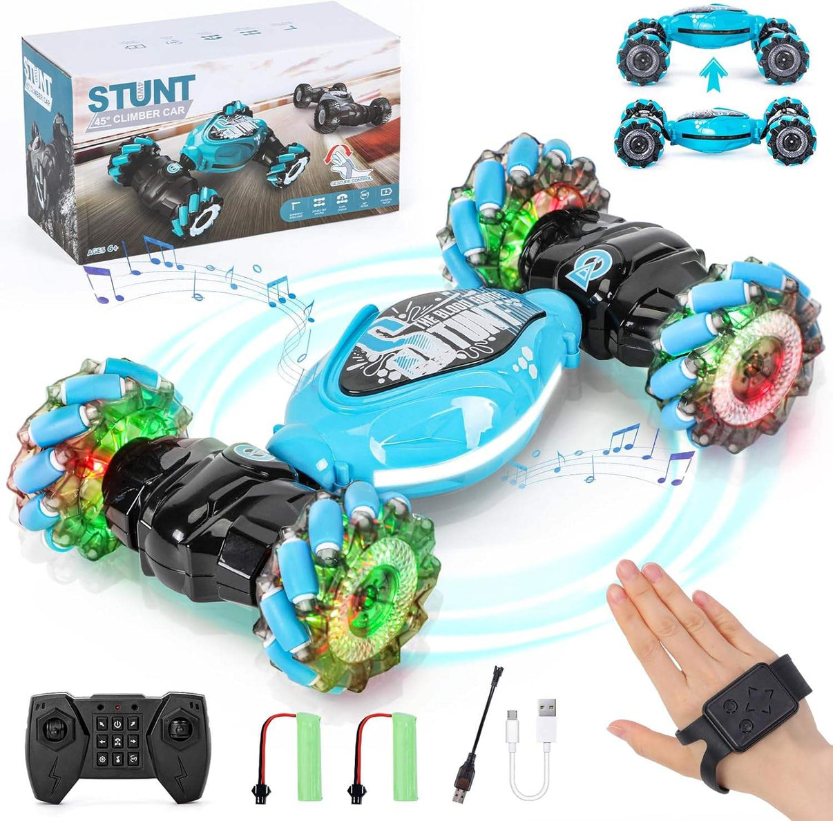 RC Stunt Drift Car – 4WD Remote & Hand Motion Control – Santa Depot